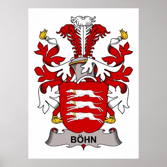 Bohn Family Crest Poster | Zazzle.com