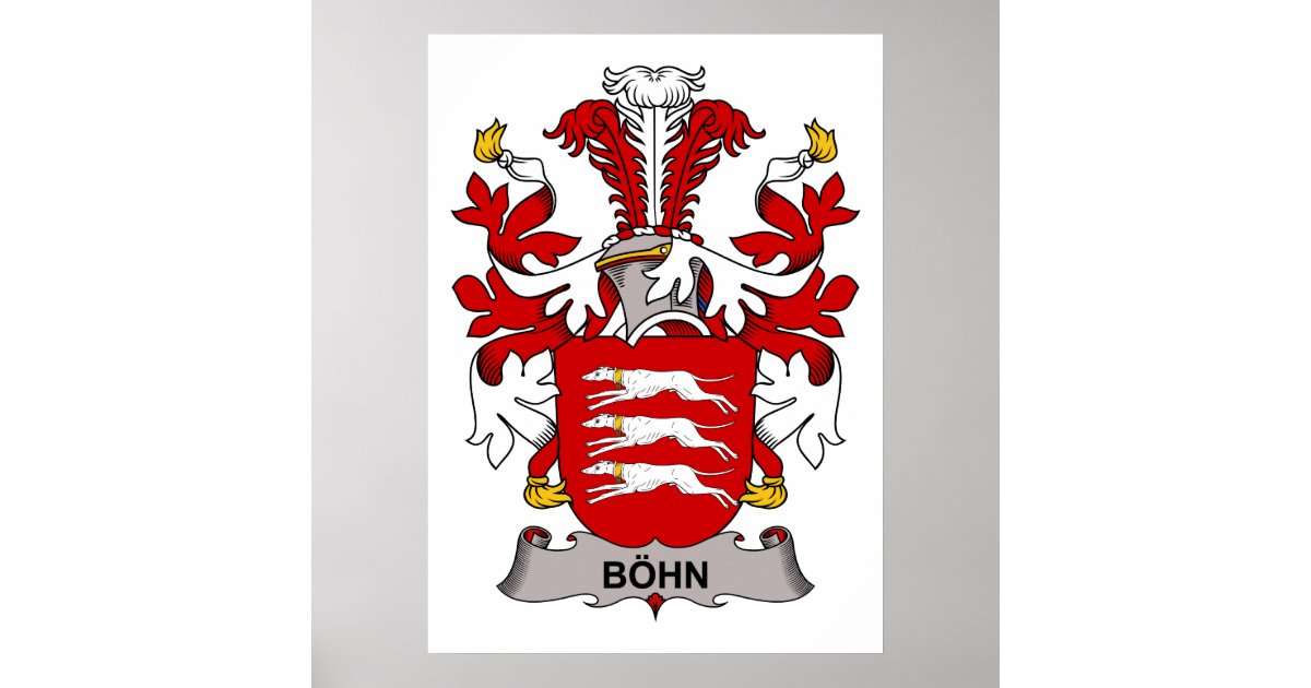 Bohn Family Crest Poster | Zazzle