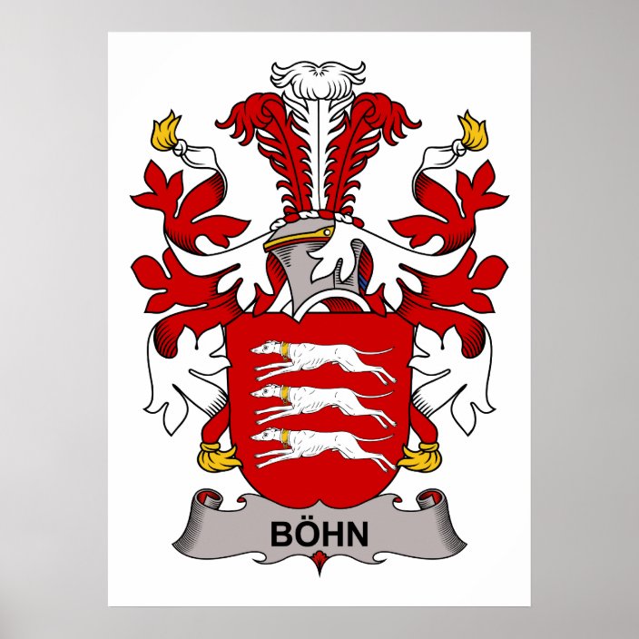 Bohn Family Crest Poster | Zazzle.com