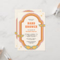 Boho 70s Retro Colorful Groovy Frame Baby Shower Invitation | Zazzle