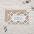 Boho Abstract Brown Gray Calling Card | Zazzle