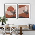 Boho Abstract Landscape Sunset Poster | Zazzle