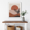 Boho Abstract Landscape Sunset Poster | Zazzle