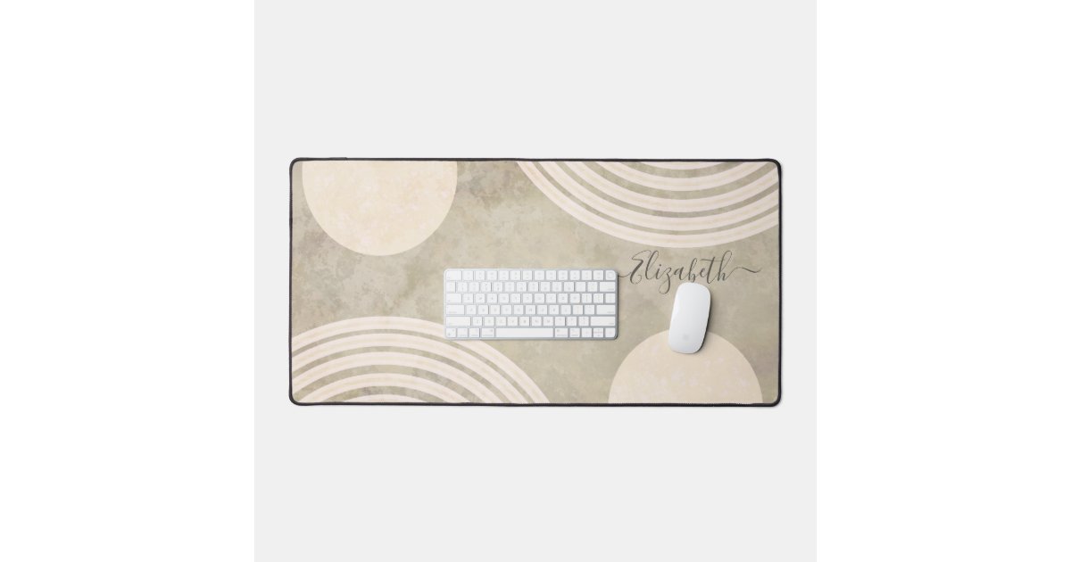 Boho Abstract Rainbow Art Décor Desk Mat | Zazzle