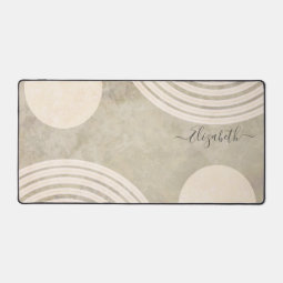 Boho Abstract Rainbow Art Décor Desk Mat | Zazzle