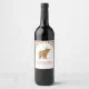 Boho Arch Holy Cow Western Baby Shower Wine Label | Zazzle