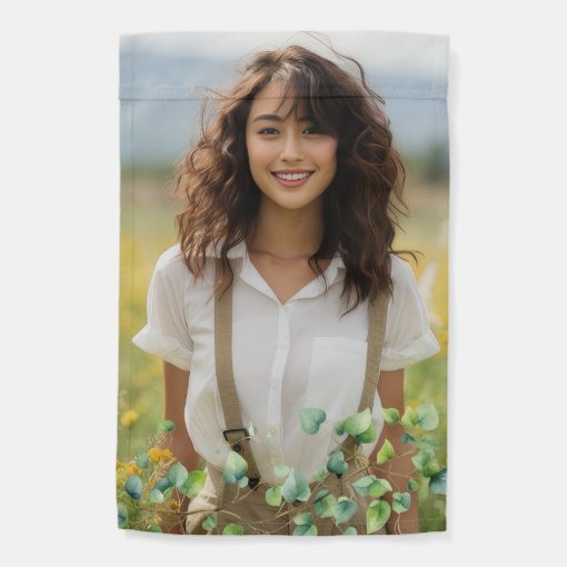 Boho Arch Ivy, Forest Green Grad Garden Flag | Zazzle