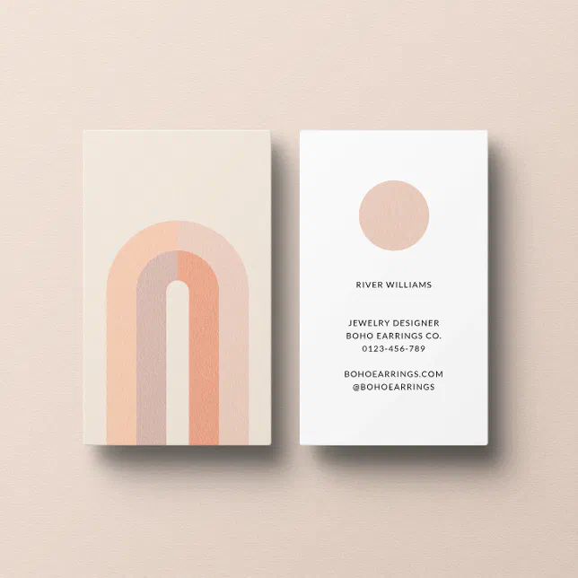 Boho Arch Minimalist Business Card | Zazzle