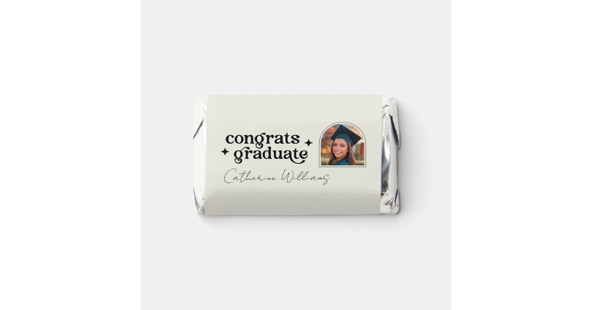 Boho Arch Photo Congrats Graduate Graduation Hershey's Miniatures | Zazzle