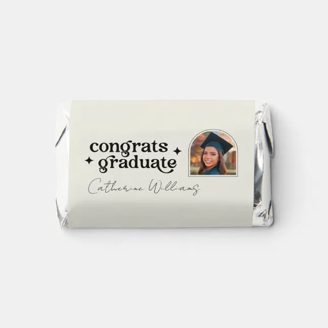 Boho Arch Photo Congrats Graduate Graduation Hershey's Miniatures | Zazzle