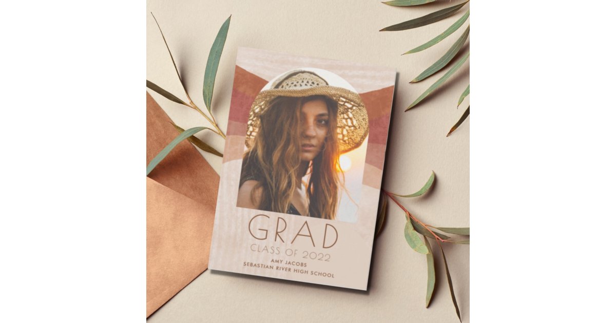 Boho Arch Photo Girl High School Graduation | Zazzle