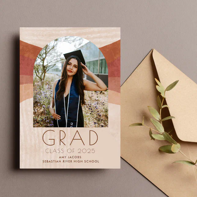 Boho Arch Photo Girl High School Graduation | Zazzle