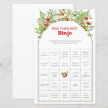 Boho Arch Strawberry Find The Guest Bingo game | Zazzle