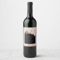 boho arch wedding wine label | Zazzle