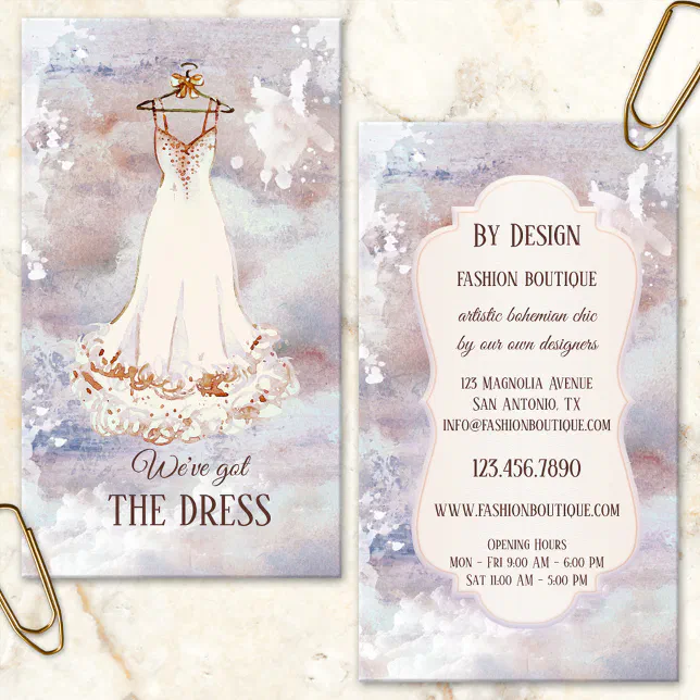 Boho Artistic Fashion Boutique Business Card | Zazzle