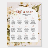 Boho Autumn Wildflower | Botanical Table Seating Foam Board | Zazzle