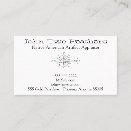 Boho Aztec Tribal Native American Indian Totem Business Card | Zazzle