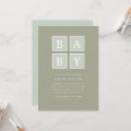 Boho Baby Blocks Muted Modern Baby Shower | Invitation | Zazzle