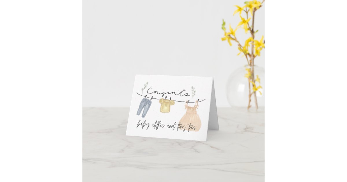Boho baby girl congratulations card | Zazzle