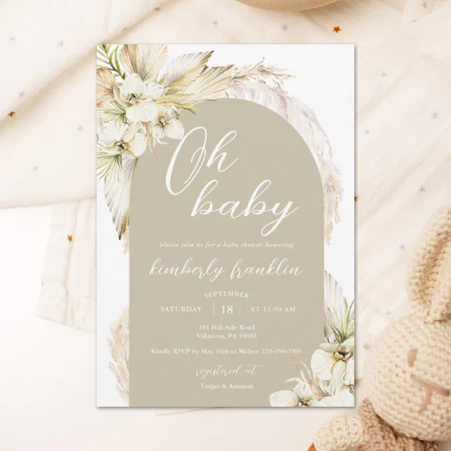 Boho Baby Shower Invitation | Zazzle