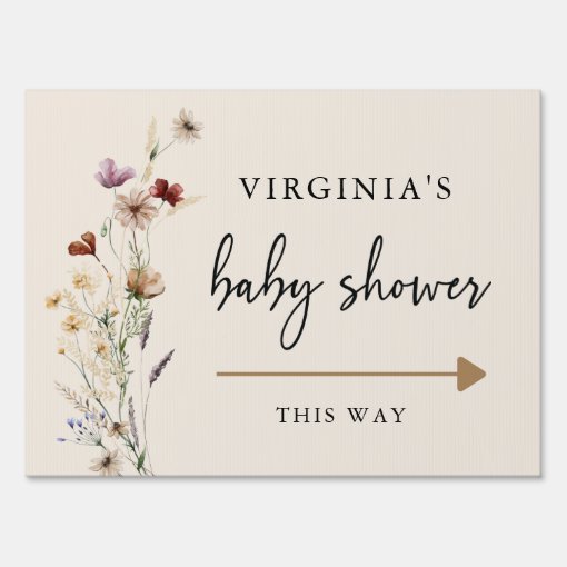 Boho Baby Shower Sign | Zazzle