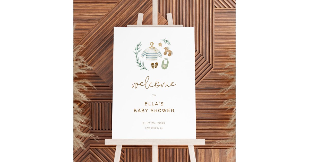 Boho Baby Shower Welcome Sign | Zazzle