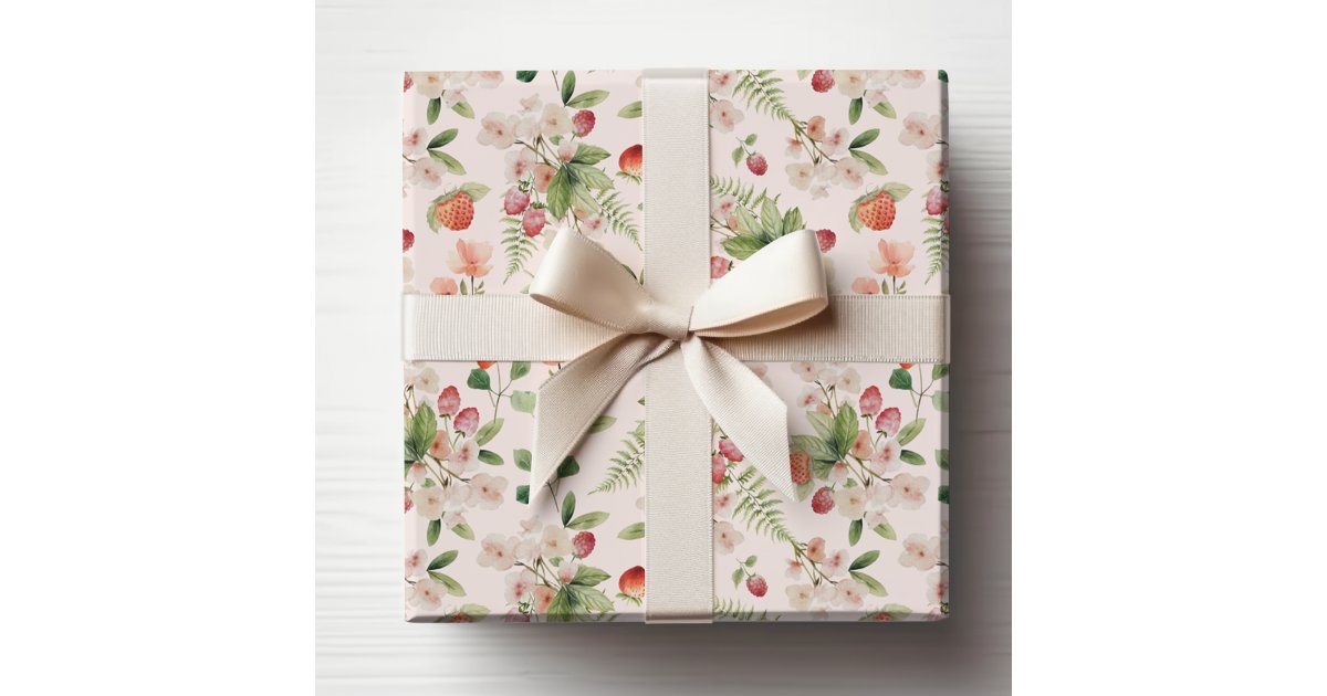 Boho Berries Wrapping Paper | Zazzle