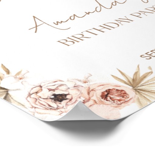 Boho Birthday Party Welcome Sign | Boho Welcome | Zazzle