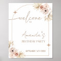 Boho Birthday Party Welcome Sign | Boho Welcome | Zazzle