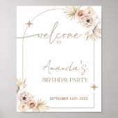 Boho Birthday Party Welcome Sign | Boho Welcome | Zazzle