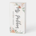 Boho Blooms Floral Teacher Name Classroom Wooden Box Sign | Zazzle