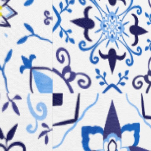 Boho Blue Yellow Mediterranean Style Pattern Wallpaper | Zazzle