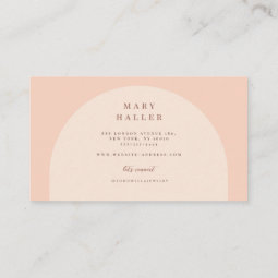 Boho Blush Pink Arch Business Card | Zazzle