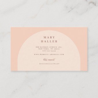 Boho Blush Pink Arch Business Card | Zazzle