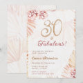 Boho Bohemian 30 & Fabulous Ladies 30th Birthday I Invitation | Zazzle