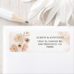 Boho Botanical Return Address Labels | Zazzle