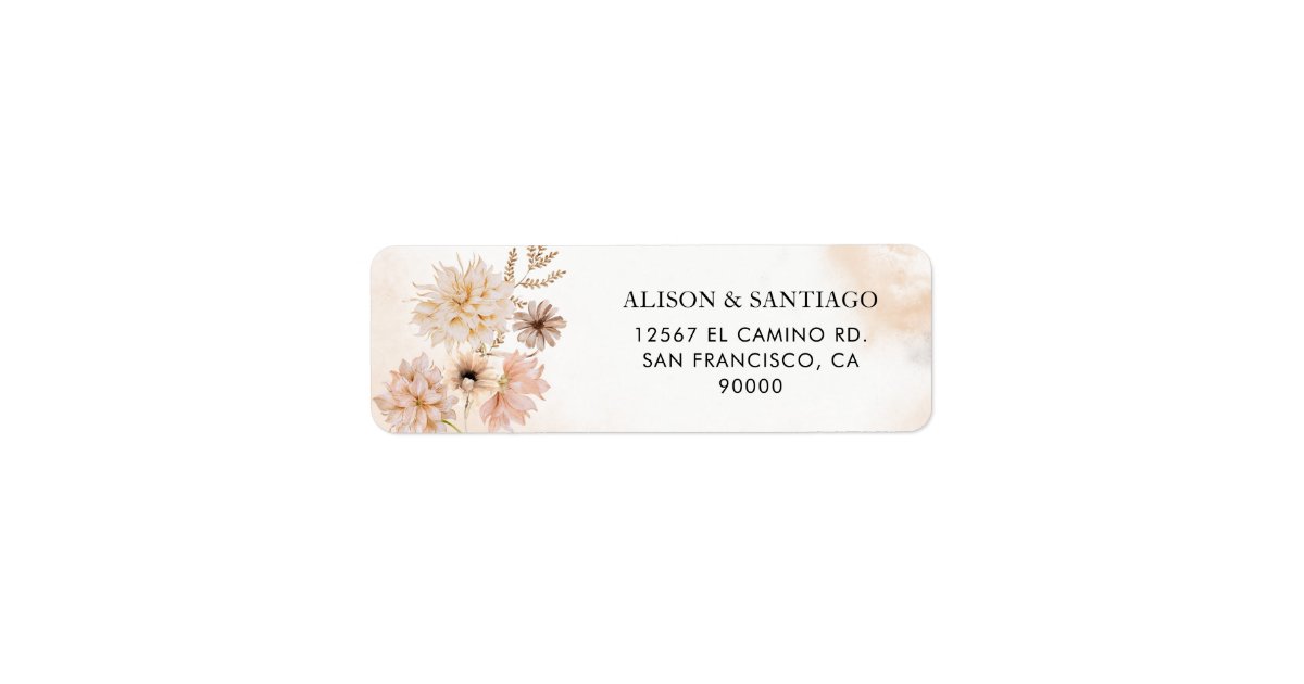Boho Botanical Return Address Labels | Zazzle