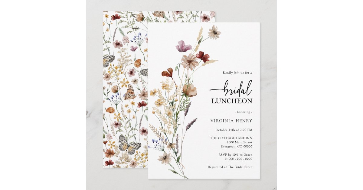 Boho Bridal Luncheon Invitation | Zazzle