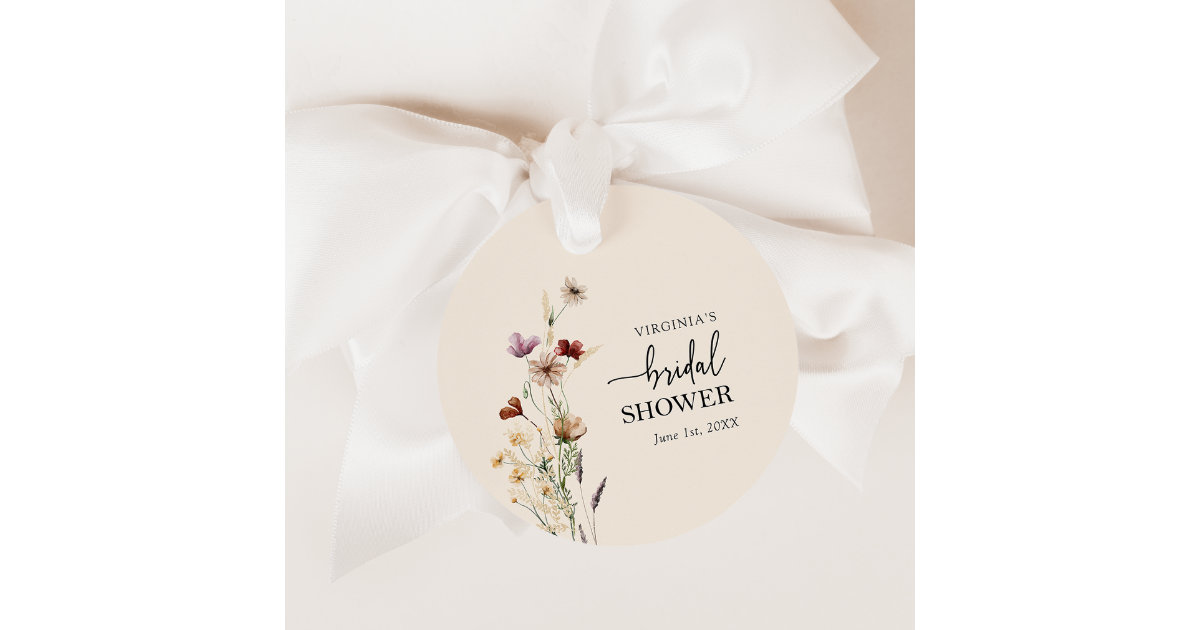 Boho Bridal Shower Favor Tags Zazzle