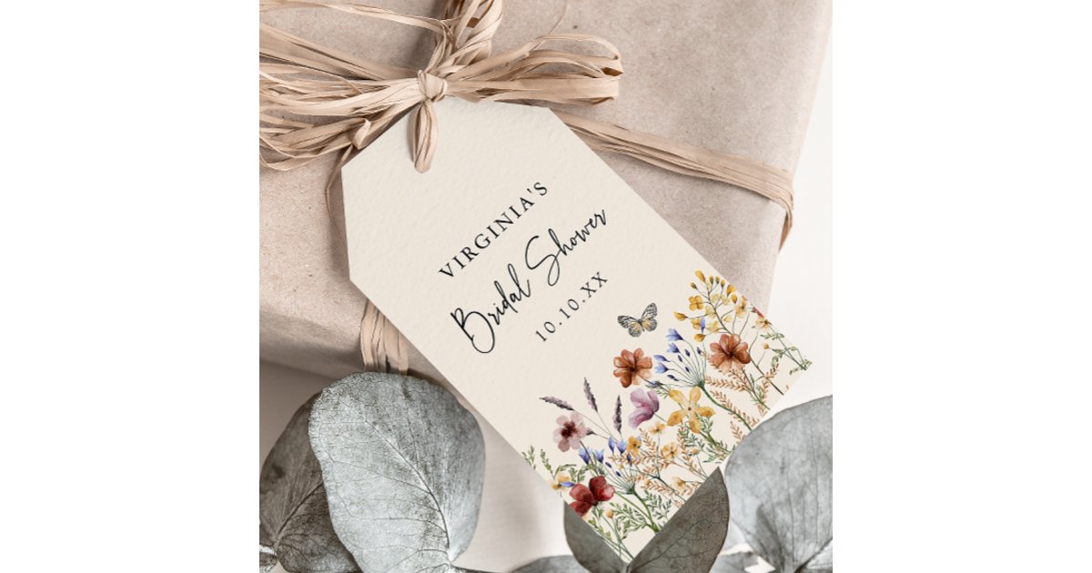 Boho Bridal Shower Gift Tags | Zazzle