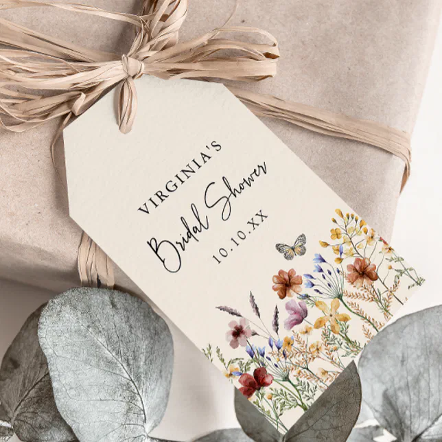 Boho Bridal Shower Gift Tags | Zazzle