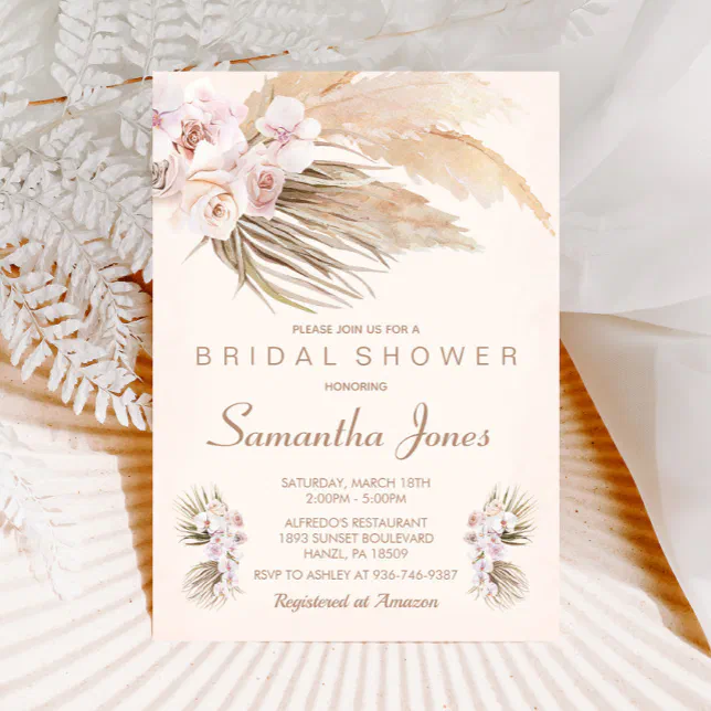 Boho Bridal Shower Invitation | Zazzle