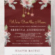 Boho Burgundy Floral Stars Moon Maroon Baby Shower All In One ...
