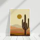 Boho Burnt Orange Desert Landscape Poster | Zazzle