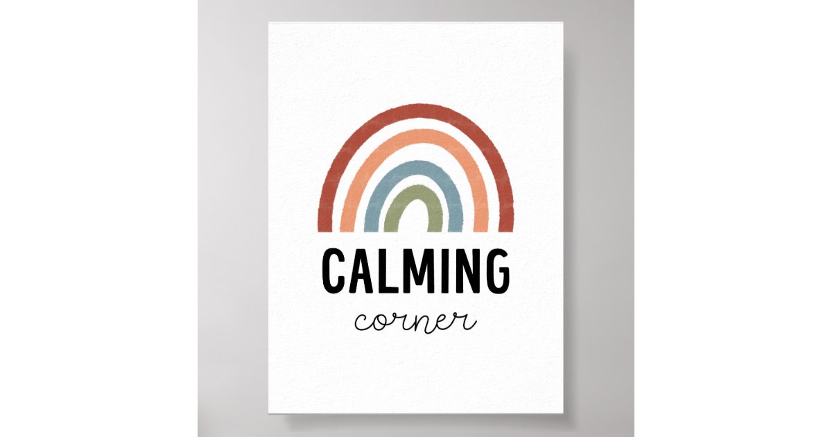 Boho Calming Corner Poster | Zazzle