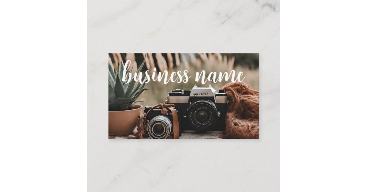 Boho Camera Business Card | Zazzle