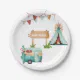 Boho camping birthday party Paper Plate | Zazzle