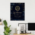 Boho Celestial Night Wedding Welcome Sign | Zazzle