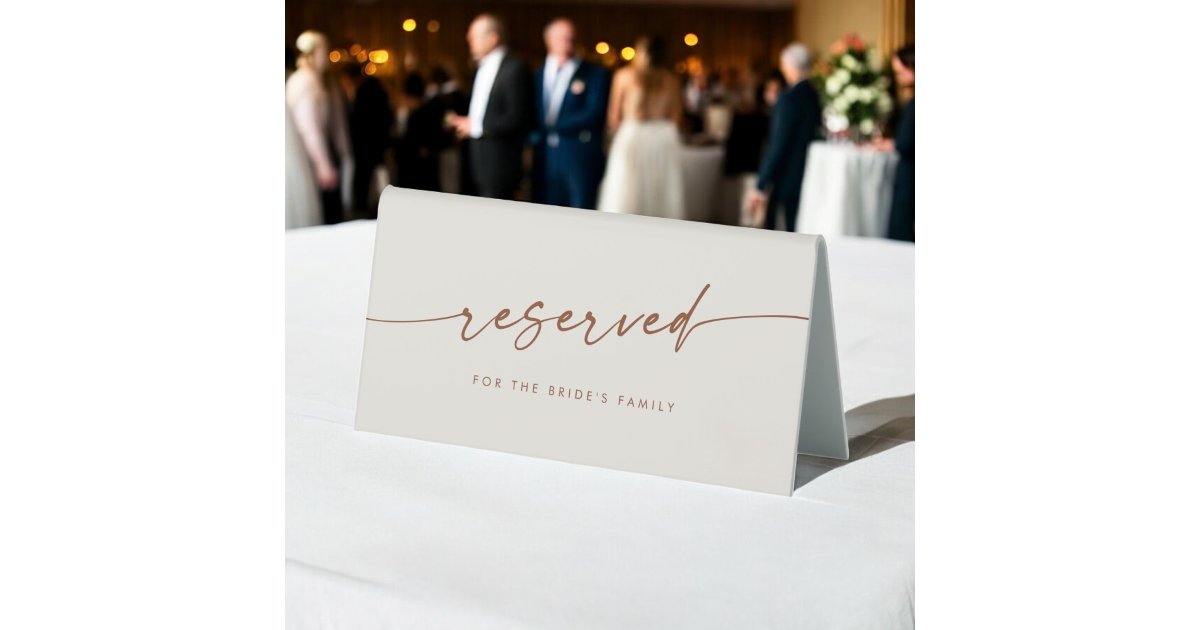Boho Chic Bohemian Cream Wedding Reserved Sign | Zazzle