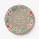 BOHO Chic Bohemian Rustic Floral Wood Watercolor Paper Plates | Zazzle